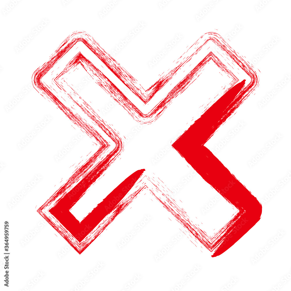 Vetor de X red cross icon vector isolated on white background. Trendy X ...