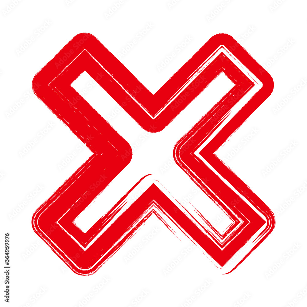 Vetor de X red cross icon vector isolated on white background. Trendy X ...