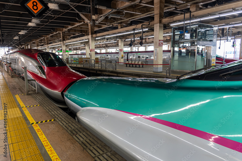 JAPAN - FEB 05, 2020 : Shinkansen high speed rail bullet train ...
