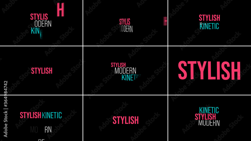 Kinetic Typography Stylish Animated Titles Stock Template | Adobe Stock