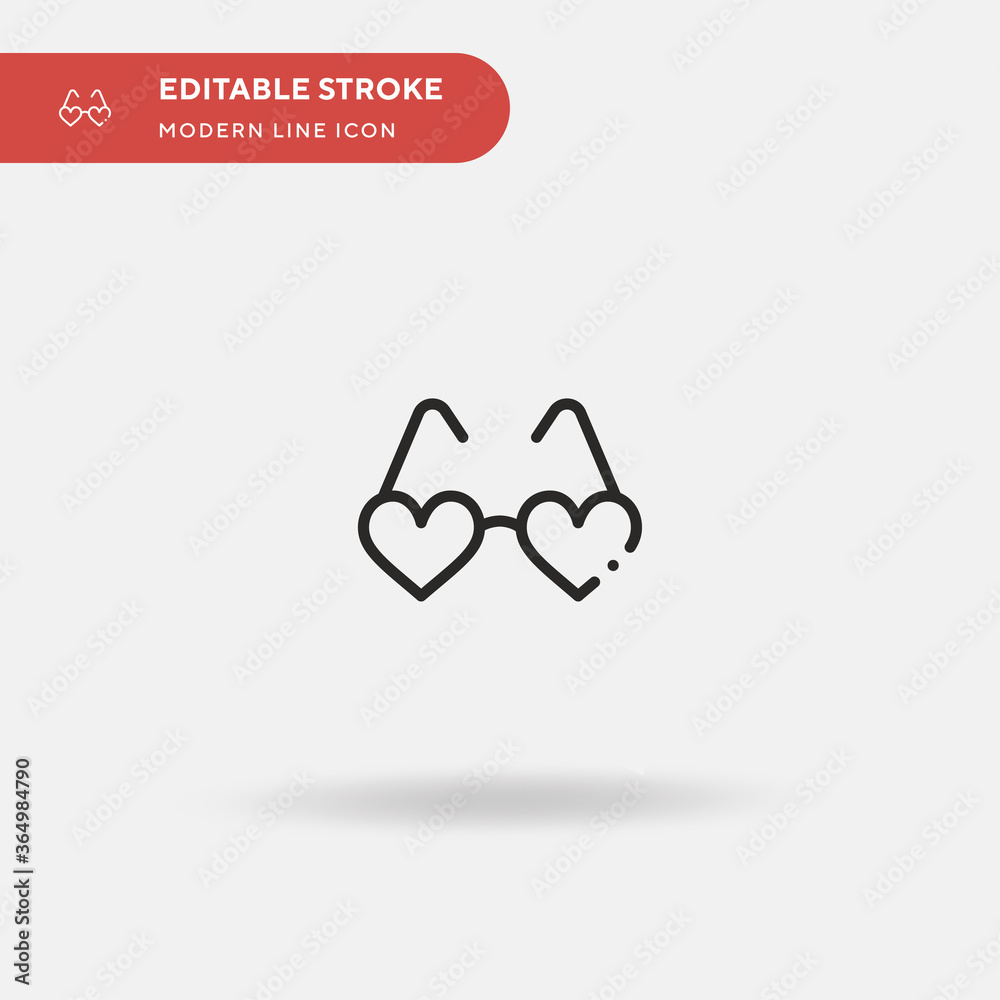 Glasses Simple vector icon. Illustration symbol design template for web ...
