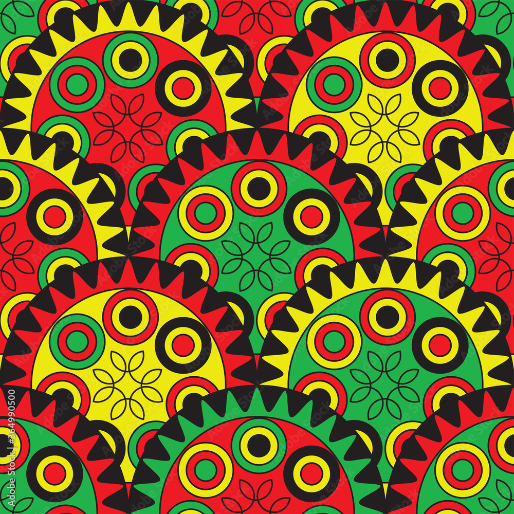 Seamless Colorful African Design Pattern for Fabric and Textile Print ...