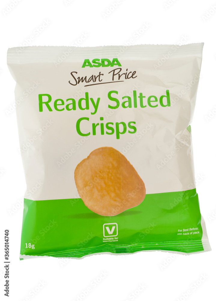 London, England - September 29, 2010: Asda Smart Price Ready Salted ...