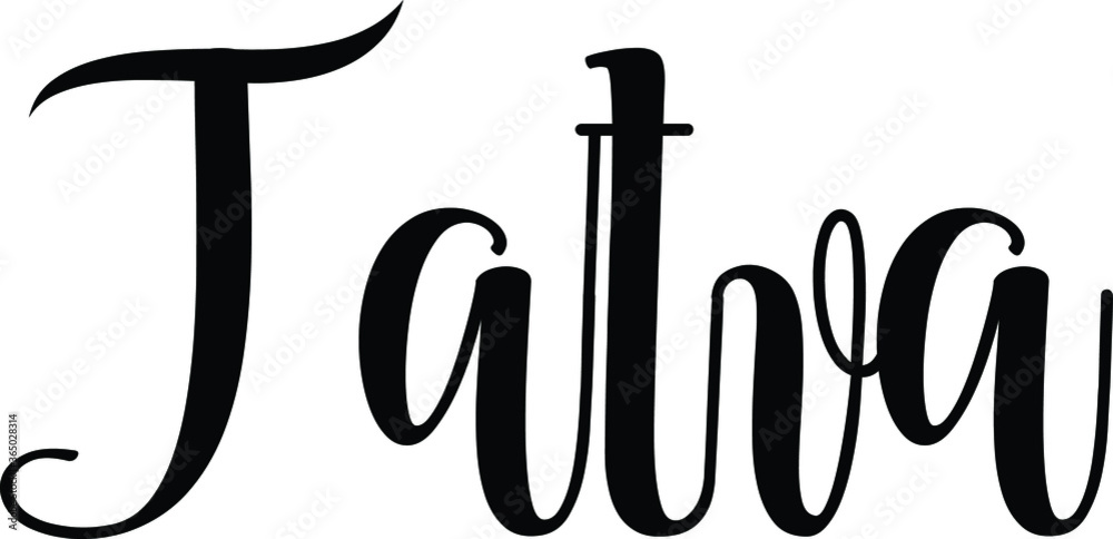 "Tatva" Sanskrit Word Means Attitude " Hand Written Typography word ...