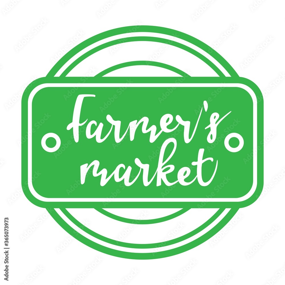 Farmers market stamp. Vector stamp. Words, text, inscription ...