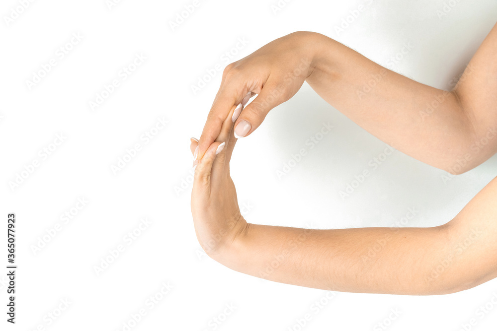 Finger exercise. Female finger charge, stretch therapy for pain wrist ...