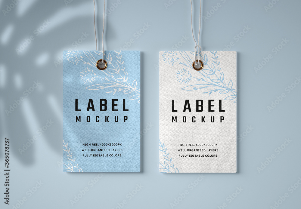 Paper Label Mockup Stock Template | Adobe Stock