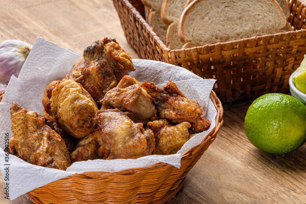 Brazilian style deep fried chicken. Called frango a passarinho Stock ...