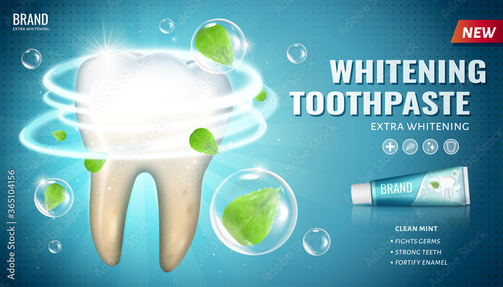 Ad template for toothpaste Stock Vector | Adobe Stock