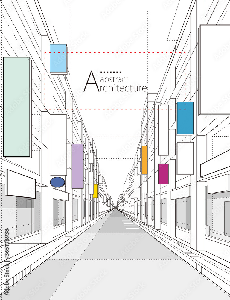 Architecture building construction perspective design,abstract modern ...