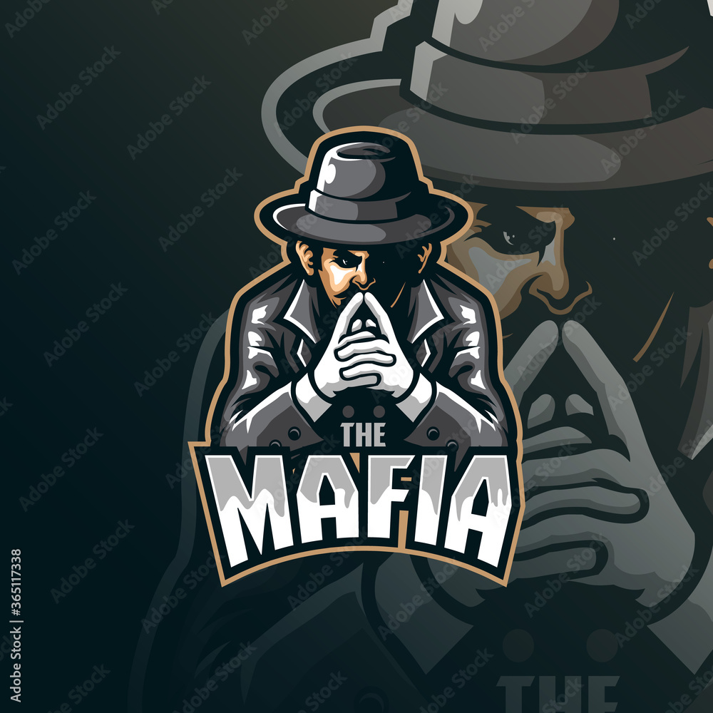 mafia mascot logo design vector with modern illustration concept style ...