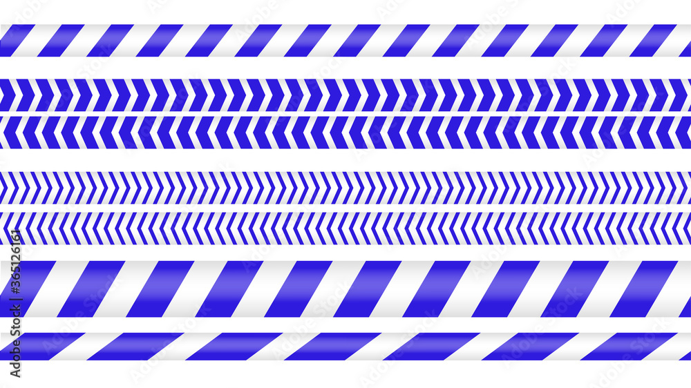 Blue police tape, crime danger line. Caution police lines isolated ...