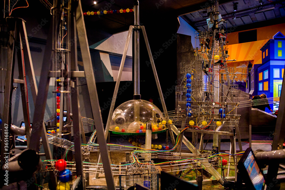 AMSTERDAM, NETHERLANDS - JUN 2, 2015: Interior of the Science Center ...