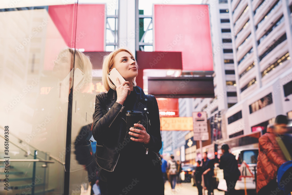Attractive young female hipster taking part in university student ...