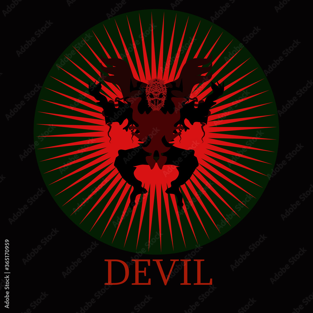 Devil satan maniac man death logo icon tattoo background Abstract ...