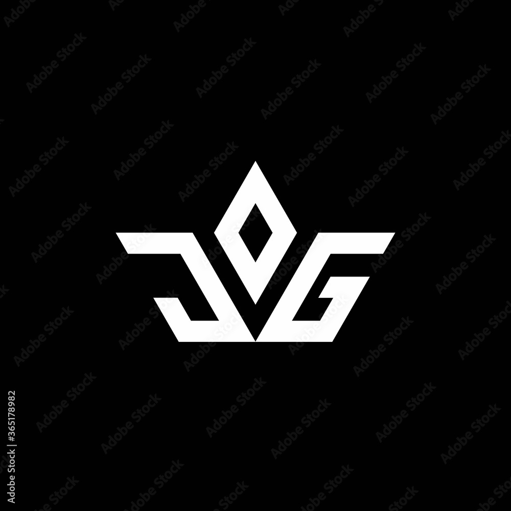 JG monogram logo with crown shape luxury style Stock Vector | Adobe Stock