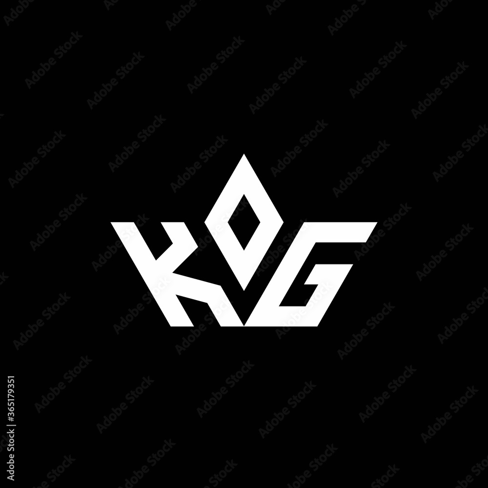 KG monogram logo with crown shape luxury style Stock Vector | Adobe Stock