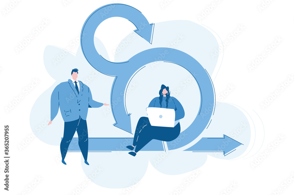 Agile project management. Vector illustration for web banner ...