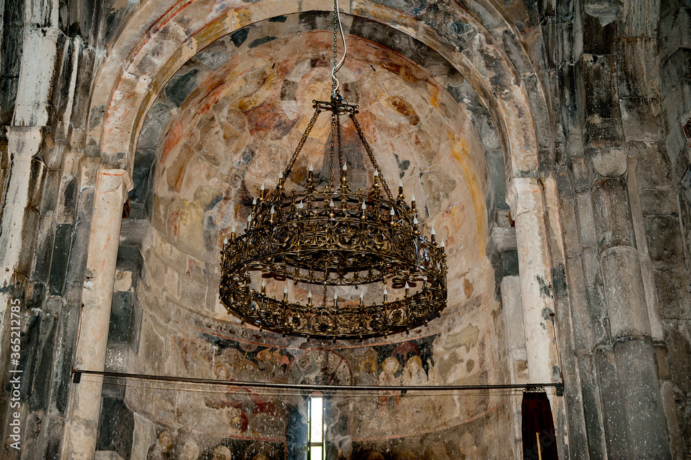 HAGHPAT ARMENIA - JULY 17, 2014: Interior of the Haghpatavank (Haghpat ...