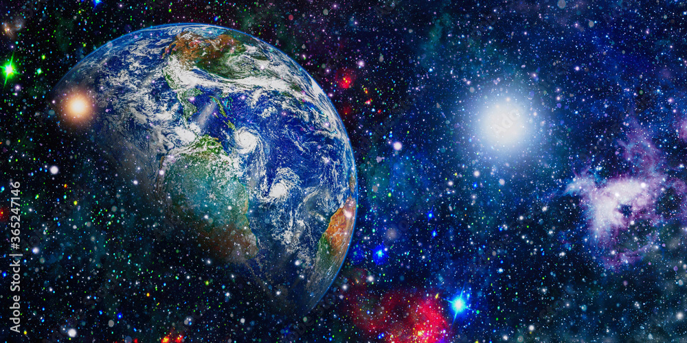 Planet Earth from space orbital view, our planet from the orbit. This ...