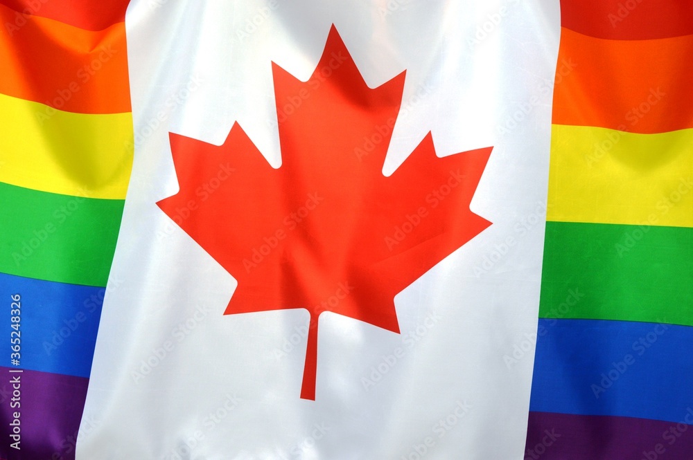 LGBT Canada flag. Rainbow flag. Symbol of pride and tolerance Stock ...