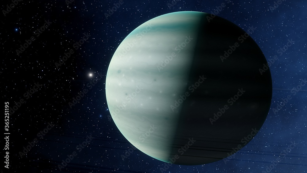 gas giant in space, Neptune-like planet, Saturn-like planet, detailed ...