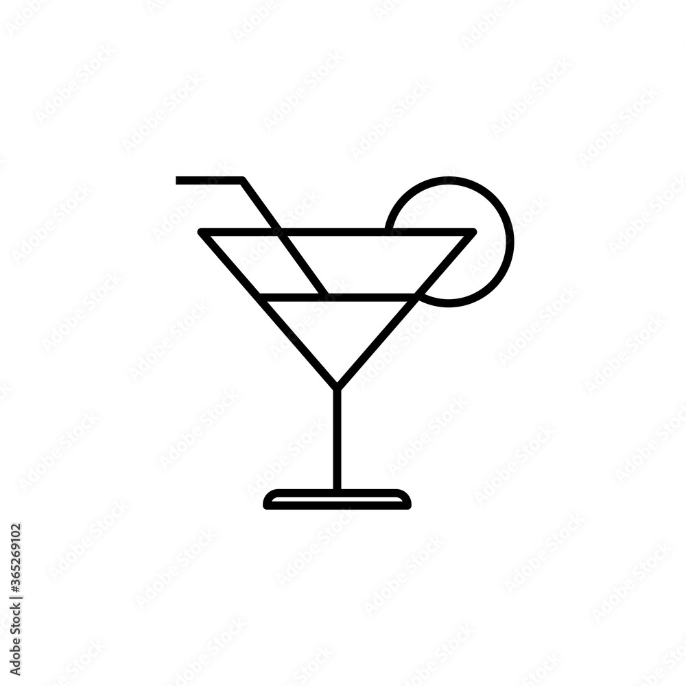 Cocktail icon. Beverage symbol modern, simple, vector, icon for website ...