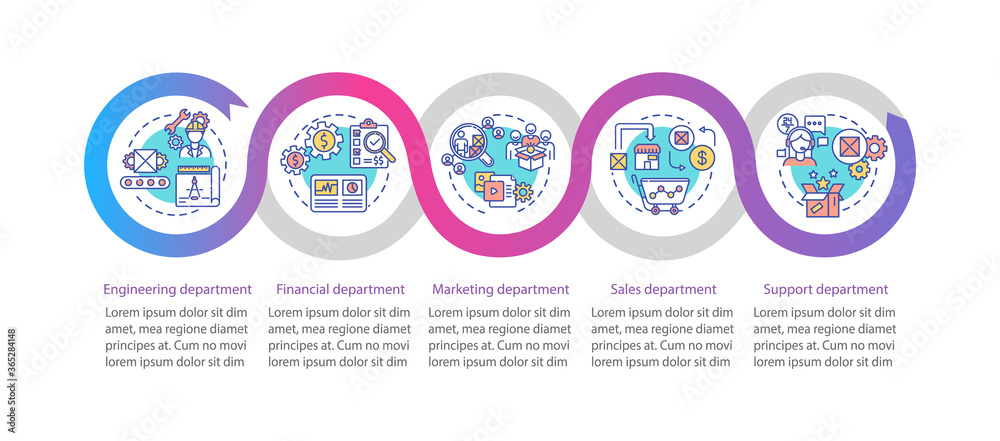 Business vector infographic template. Engineering department ...