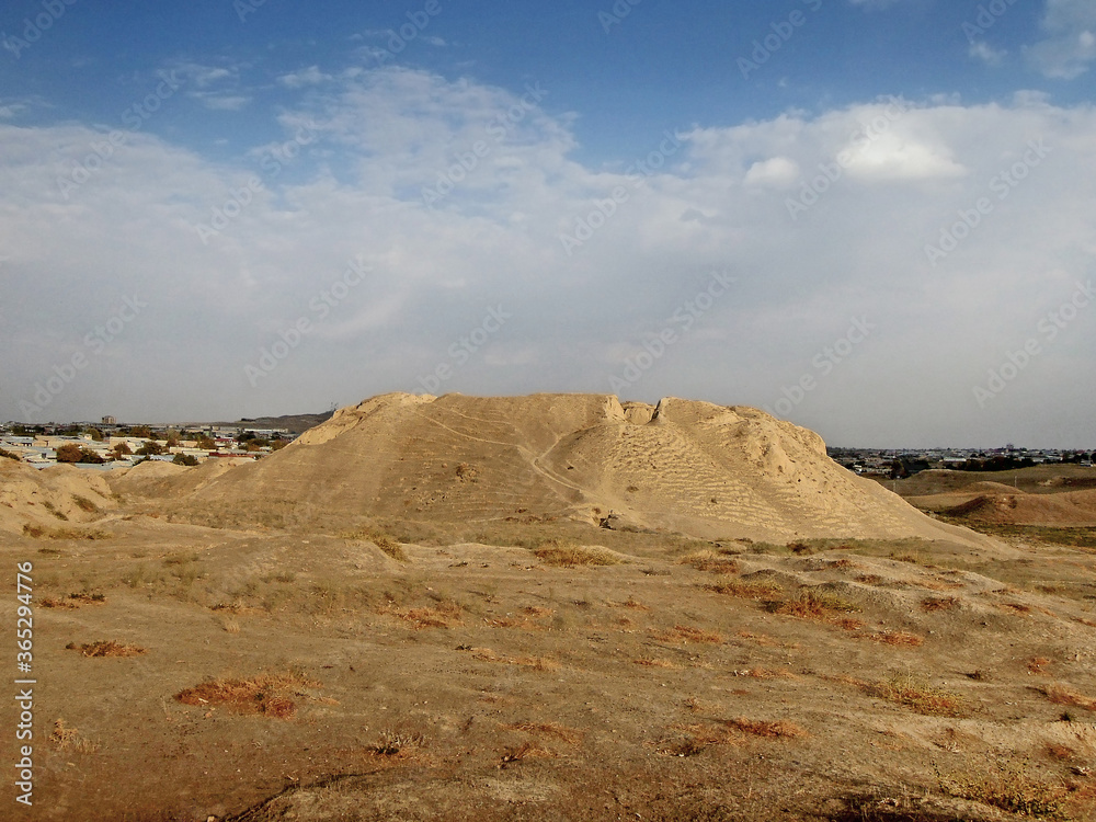 Panoramic view on main citadel of ancient medieval city of Samarkand ...