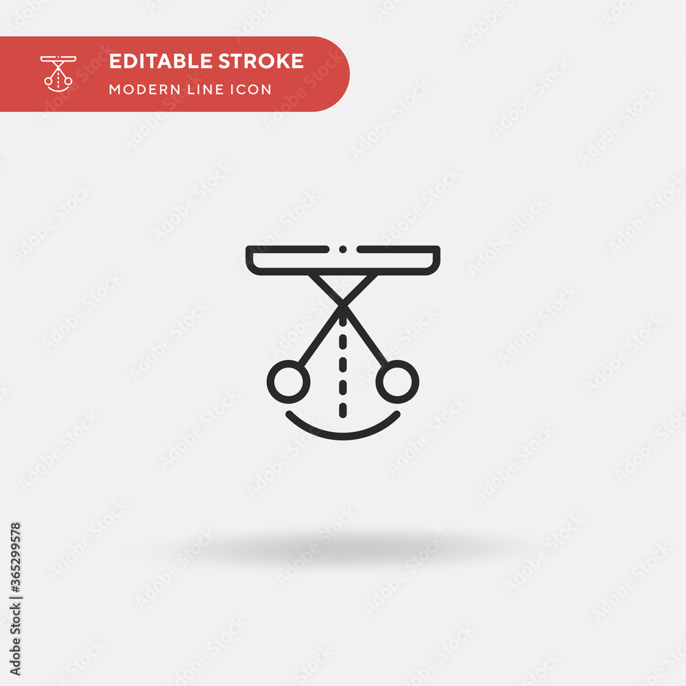 Oscillation Simple vector icon. Illustration symbol design template for ...