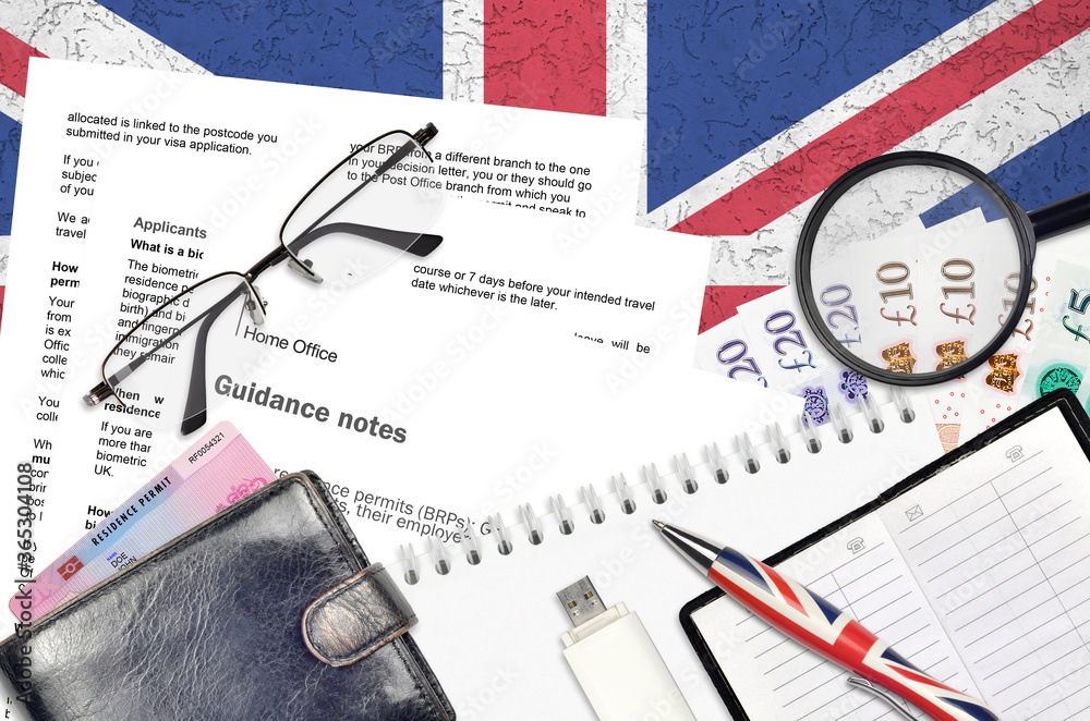 English form BRP with guidance notes to applying biometric residence ...