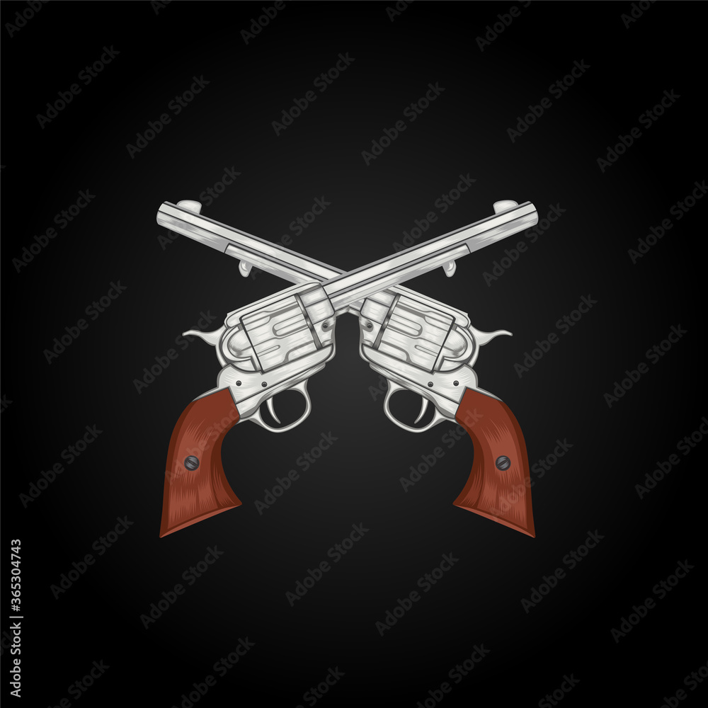 vector drawing of a gun Stock Vector | Adobe Stock