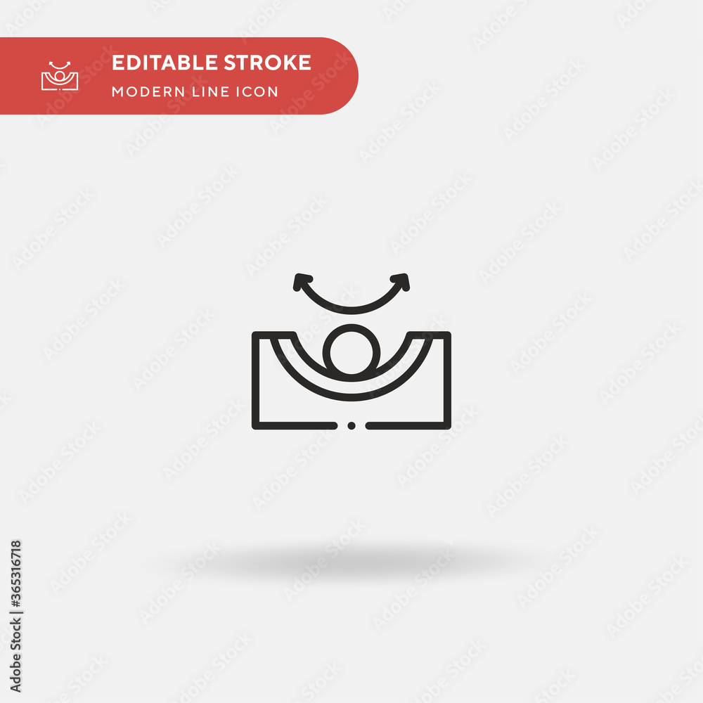 Concave Simple vector icon. Illustration symbol design template for web ...