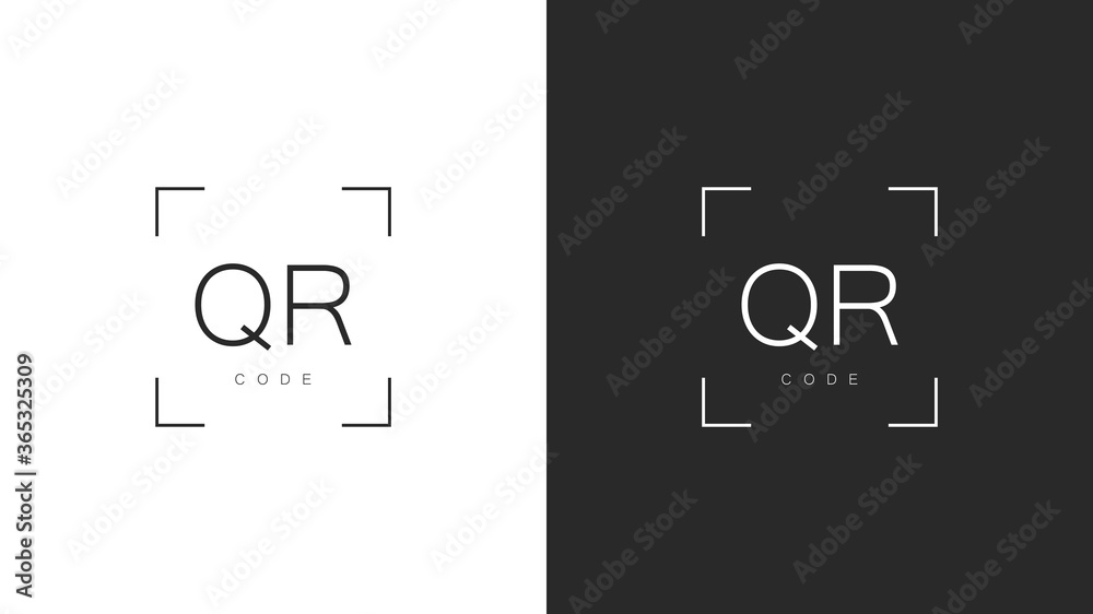 QR code logo. Scanning QR code. Modern technologies. Cashless payment ...