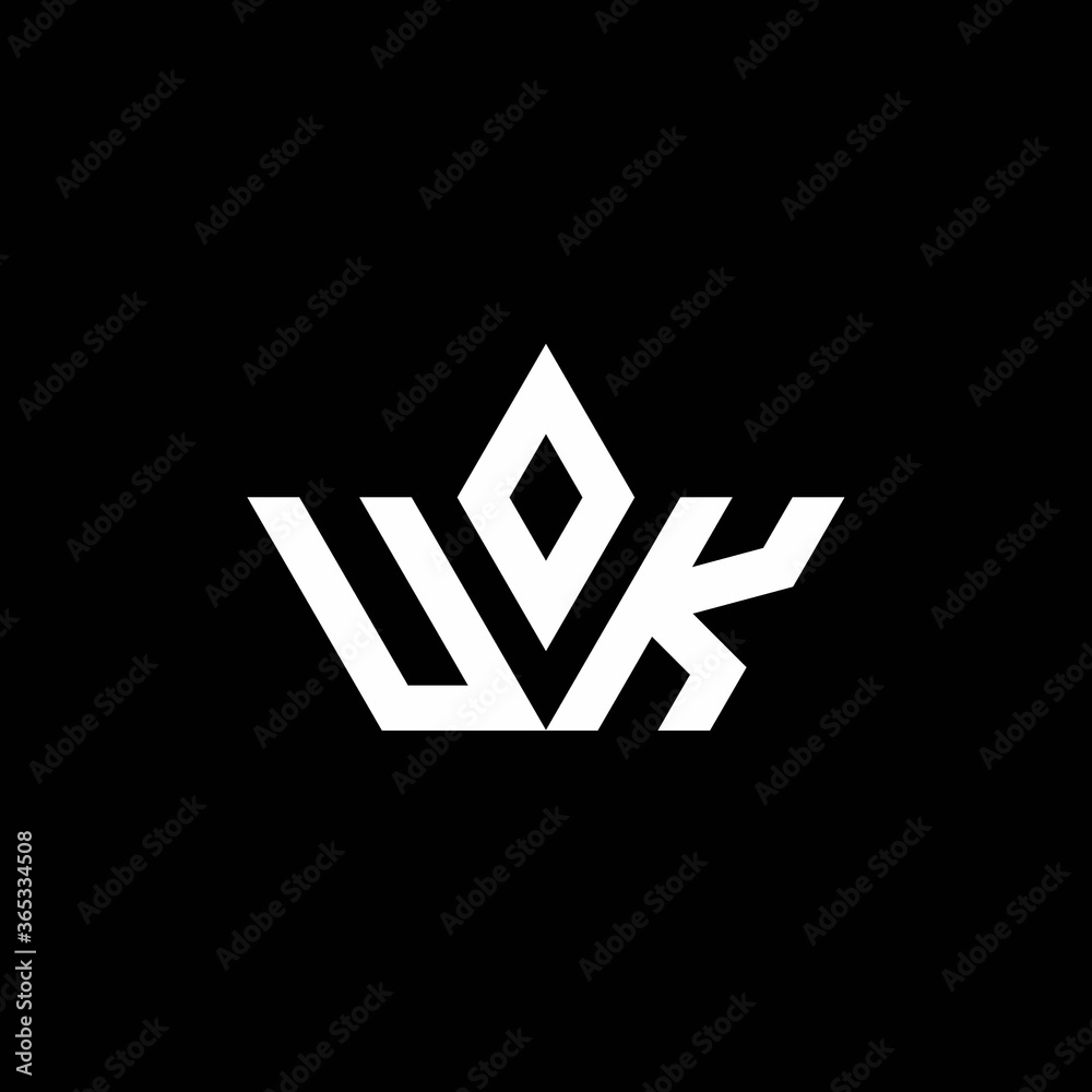 UK monogram logo with crown shape luxury style Stock Vector | Adobe Stock