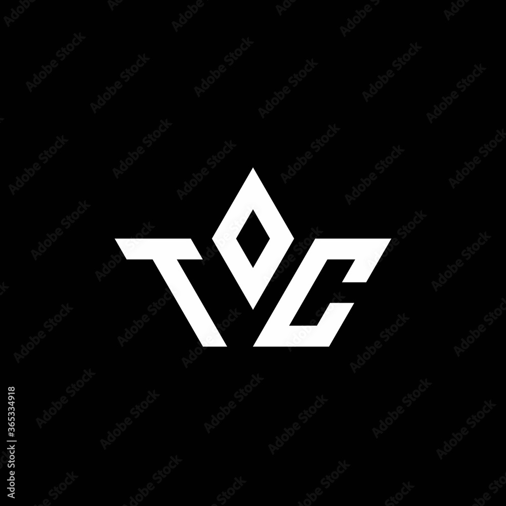 TC monogram logo with crown shape luxury style Stock Vector | Adobe Stock