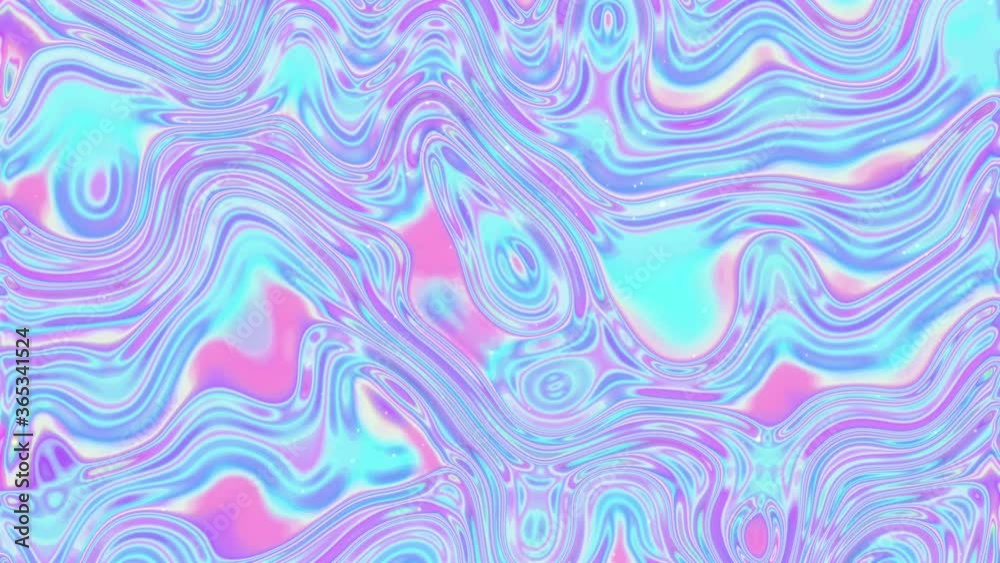 Seamlessly looping flowing dazzling holographic abstract liquid. Trippy ...