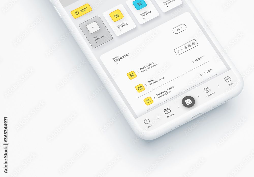Mobile Device Ui Layout Stock Template | Adobe Stock