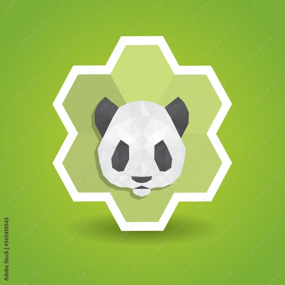 panda label Stock Vector | Adobe Stock