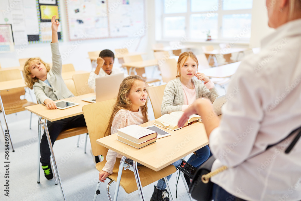 Student knows the answer to a question Stock Photo | Adobe Stock