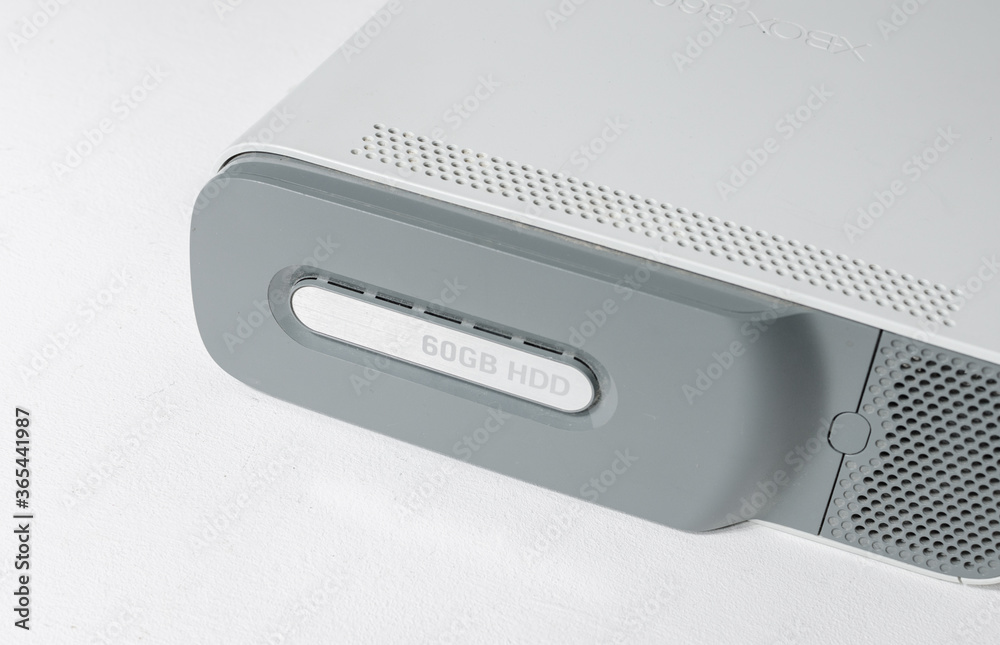 london, england, 05/05/20202 A slim line white Microsoft xbox 360 elite ...