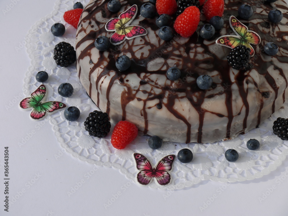 Schmetterling-Torte Stock Photo | Adobe Stock