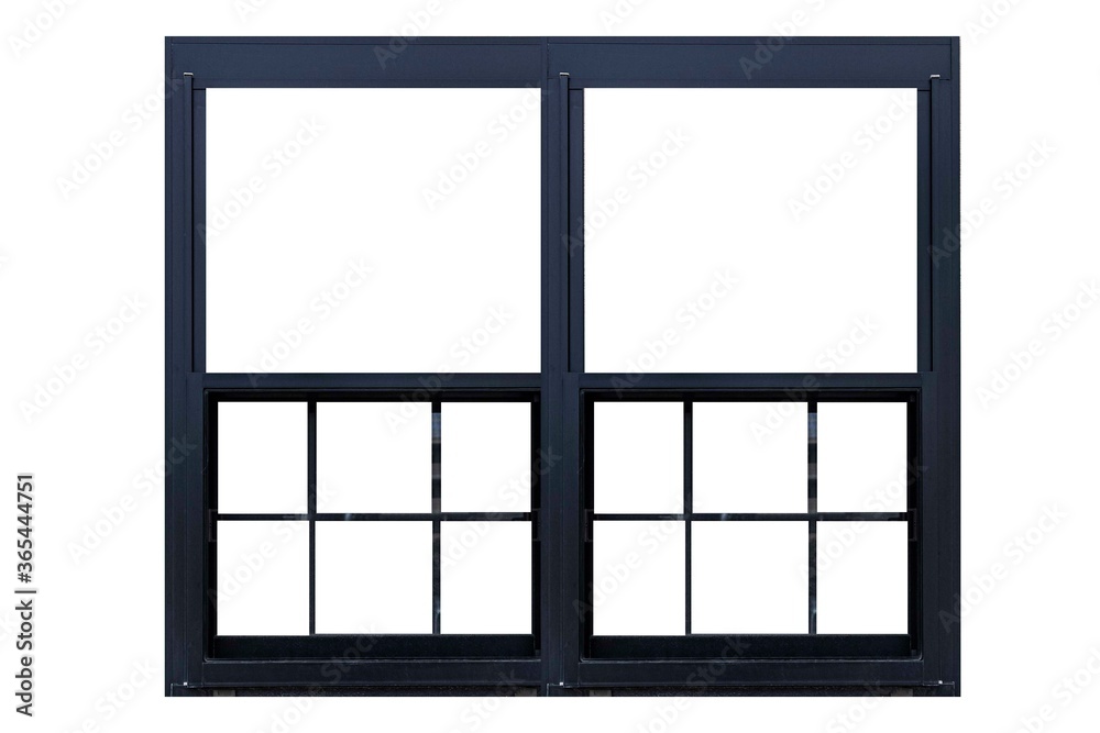 Black aluminium window frame isolated on white background Stock Photo ...