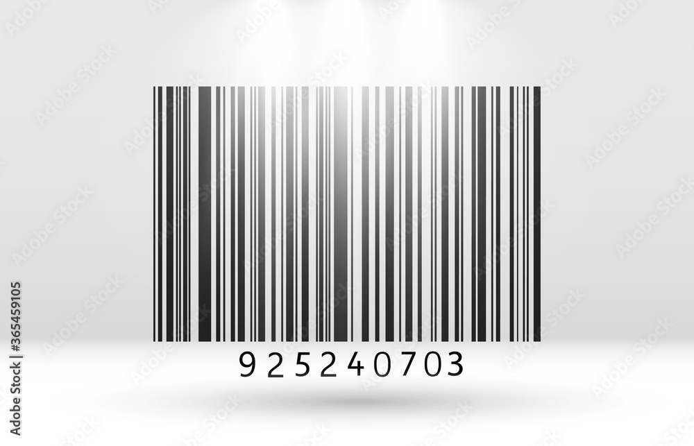 Product barcode on transparent background .Vector illustration. Stock ...