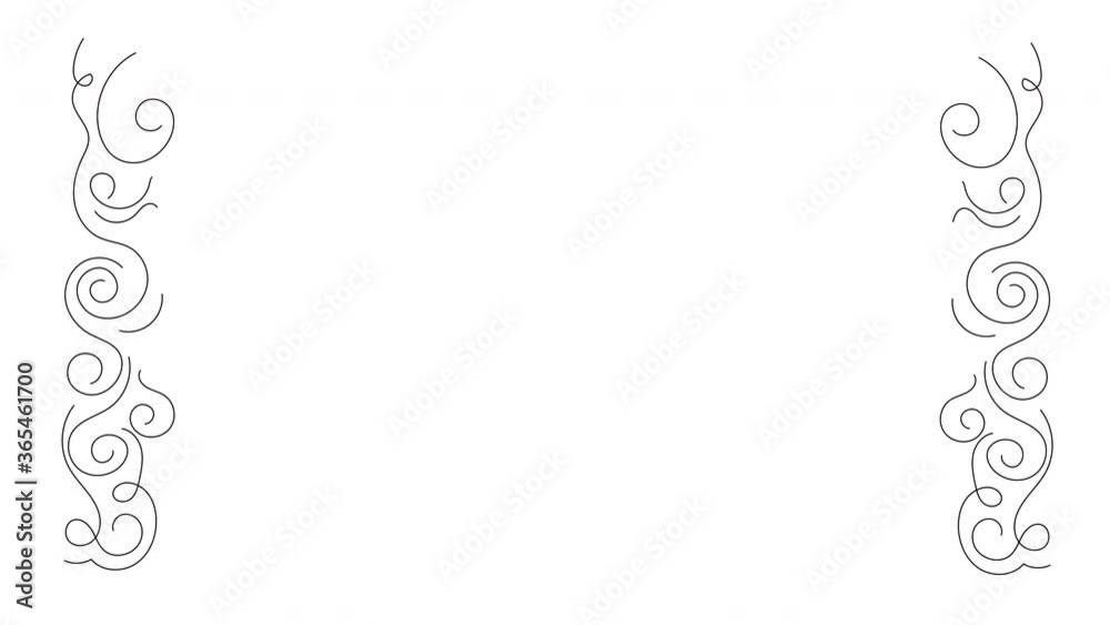 Calligraphy framework. Beautiful self drawing frame. Copy space. White ...