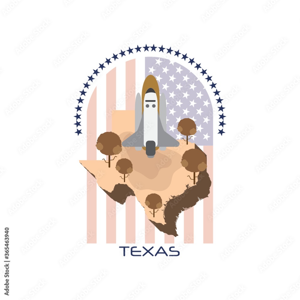 map of texas state Stock Vector | Adobe Stock