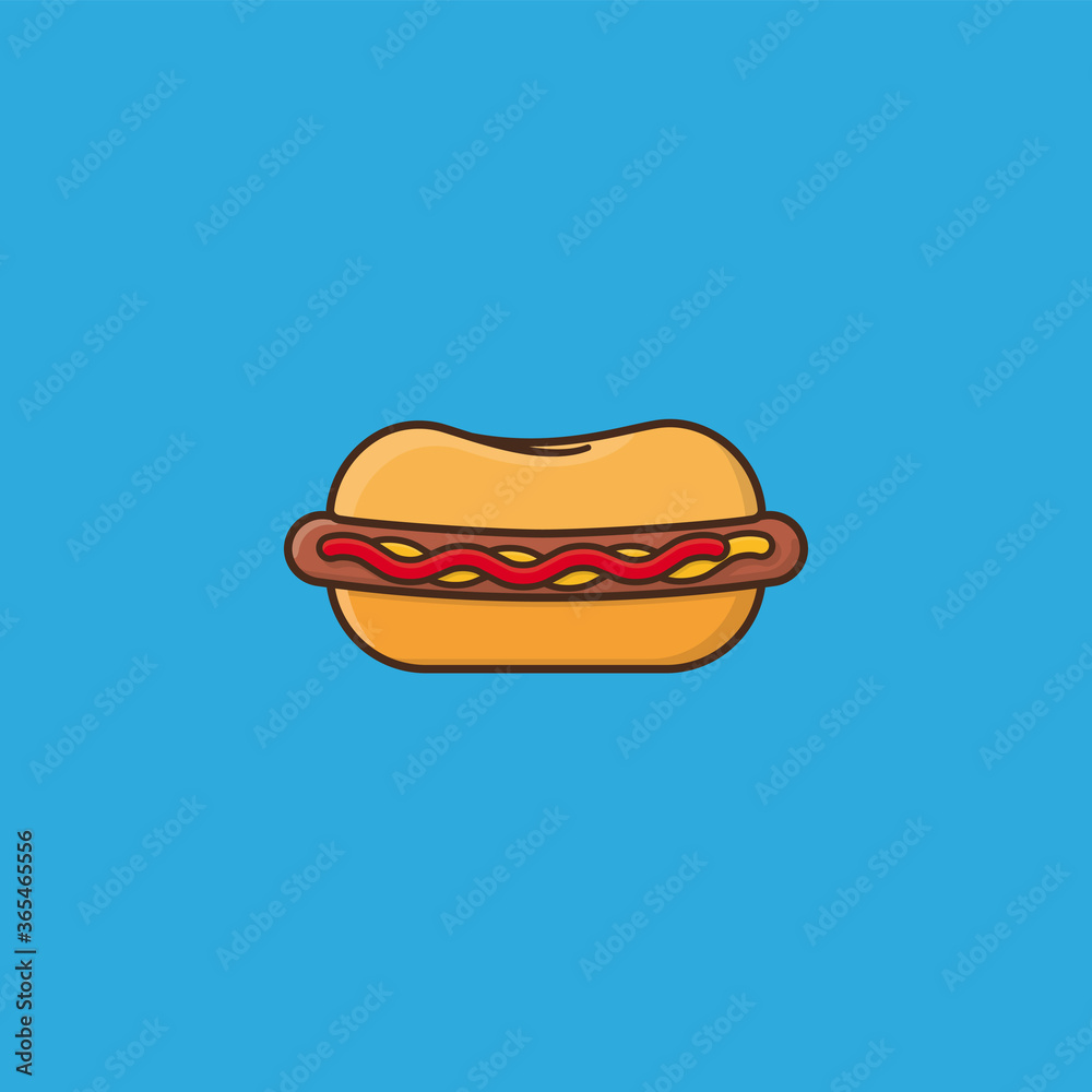 Hot Dog vector illustration for Hot Dog Day on July 22. Fast Food ...