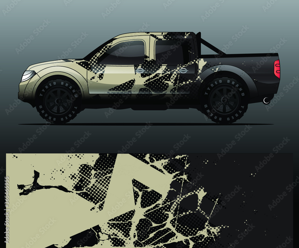 Truck Graphic. Abstract modern lines graphic design for truck and ...