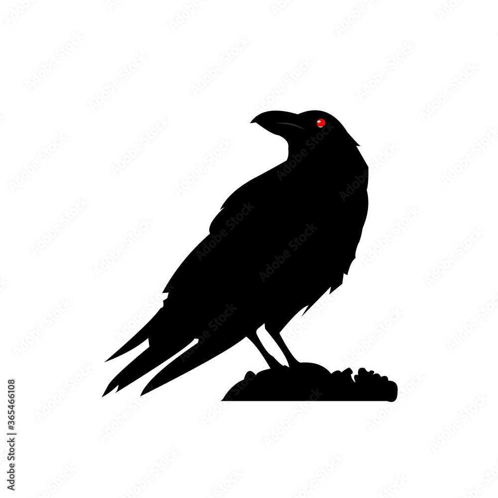 vector illustration of a crow Stock Illustration | Adobe Stock