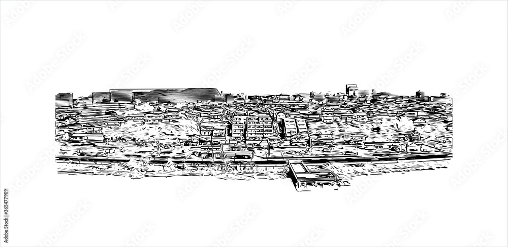 Building view with landmark of Abiko is a city located in Chiba ...